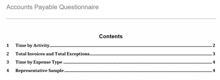 Accounts Payable Questionnaire – GRCReady