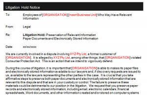 Document Preservation Notice – GRCReady