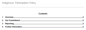 Policy for Indigenous Participation – GRCReady