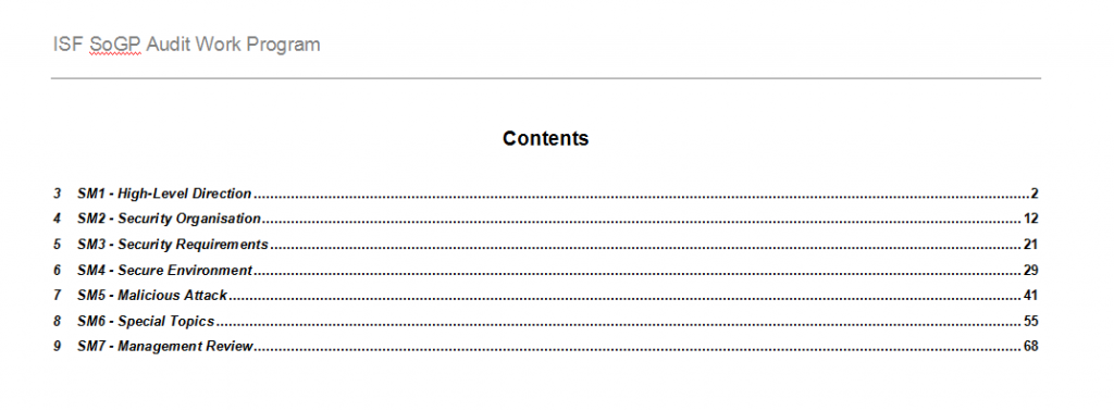 ISF SoGP Audit Program – GRCReady