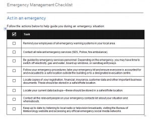 Checklist for Emergency Management – GRCReady