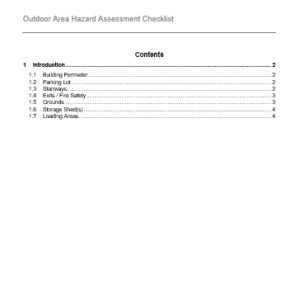 Checklist for Outdoor Area Hazard Assessment – GRCReady