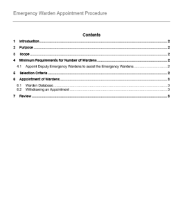 Procedure for Emergency Warden Appointment – GRCReady