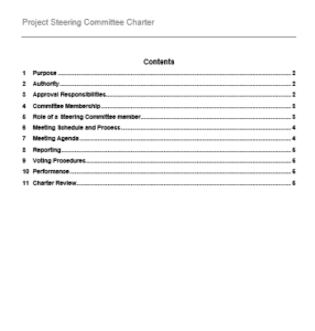 Charter for Project Steering Committee – GRCReady