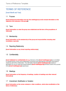 Template for Terms of Reference – GRCReady