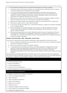 Position Description for Board Chairman – GRCReady