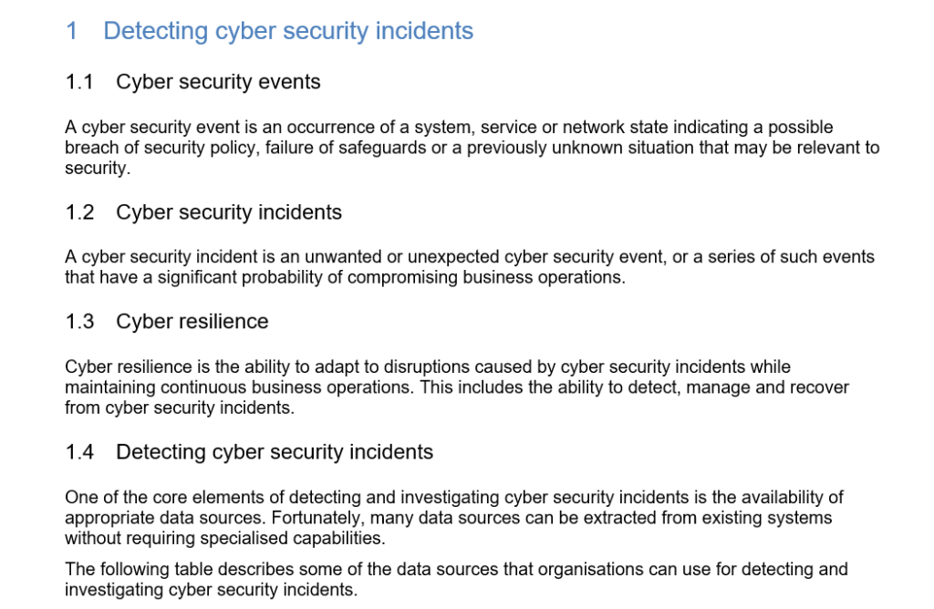 Guidelines for Cyber Security Incident Response – GRCReady