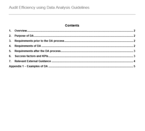 Guidelines for Audit Efficiency using Data Analysis – GRCReady