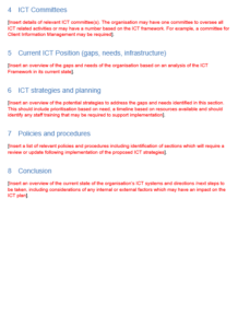 Template for ICT Plan – GRCReady