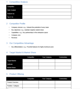 Template for Competitive Analysis – GRCReady