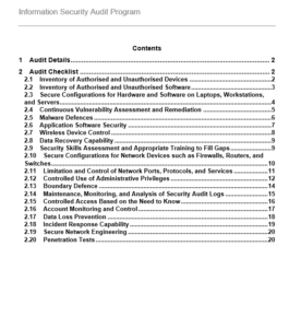 Audit Program for Information Security – GRCReady