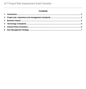 Audit Checklist for ICT Project Risk Assessment – GRCReady