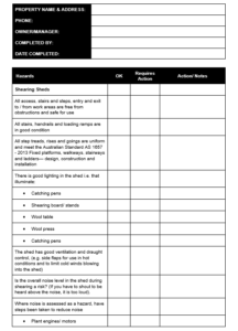 Checklist for Shearing Shed Hazards – GRCReady