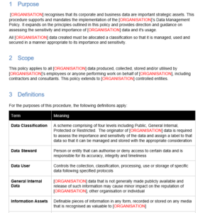 Procedure for Data Classification & Usage – GRCReady