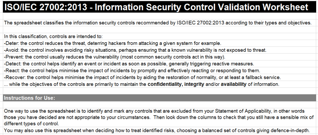 ISO 27002 Information Security Control Validation – GRCReady