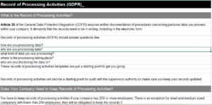 Record of Processing Activities (GDPR) – GRCReady